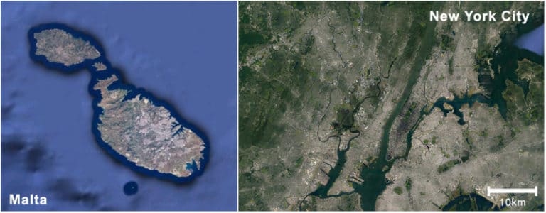 How Big Is Malta? (+ Size Comparison Maps)