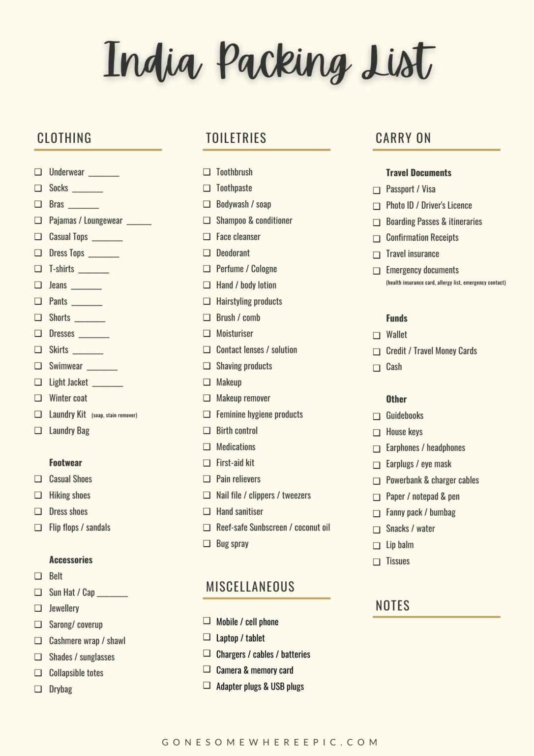 Ultimate Packing Essentials for India (+ FREE Travel Checklist)